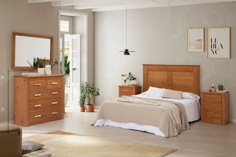 Artesania y Decoración | Blog DORMITORIO CAMA DE 150 EN PINO RUSTICO ...