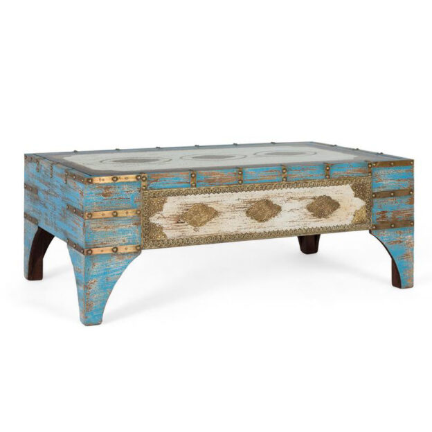 Artesania y Decoración | Blog mesa centro azul y blanco | Artesania y ...